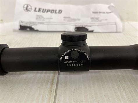 Leupold 2 7x33 Scope Great Albrecht Auction Service