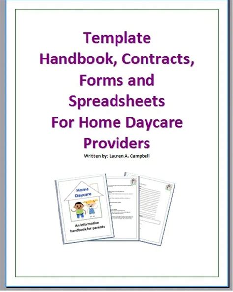 Daycare Policy Handbook Template Printable Word Searches