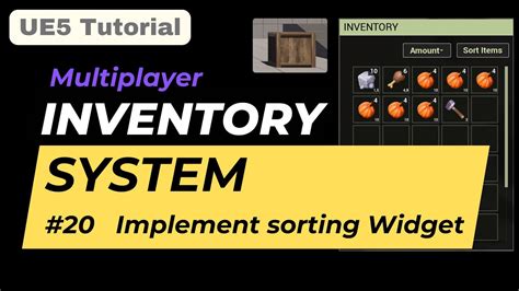 Implement Items Sorting Widget 20 Multiplayer Inventory System In Unreal Engine 5 Youtube