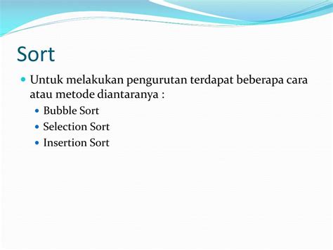 Ppt Sorting Pengurutan Powerpoint Presentation Free Download
