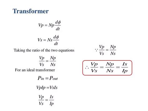 Ideal Transformer Equations Tessshebaylo