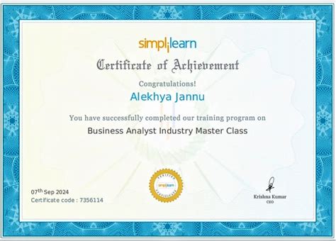 Alekhya Jannu On Linkedin Hey Guys I Just Completed The Business Analyst Industry Master Class