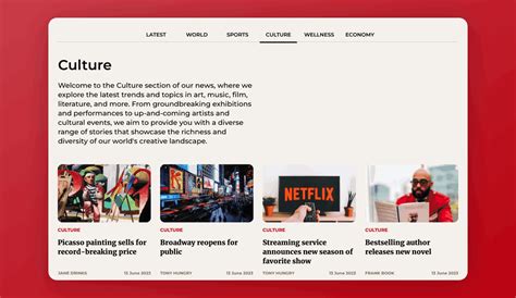 News Web App Template News Web App Ui Design Uizard