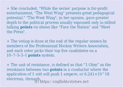 Points Example In Sentences Englishteststore Blog