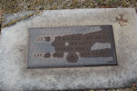 Jess Francis Drury 1902 1977 Find A Grave Gedenkplek