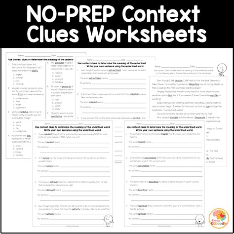 Context Clues Worksheets And Anchor Charts For 3rd 5th Grade