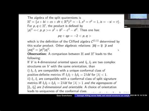 Free Video Isotropic Killing Vector Fields And Related Structures On Complex Surfaces From Imsa Free Video Isotropic Killing Vector Fields And Related Structures On Complex Surfaces From Imsa