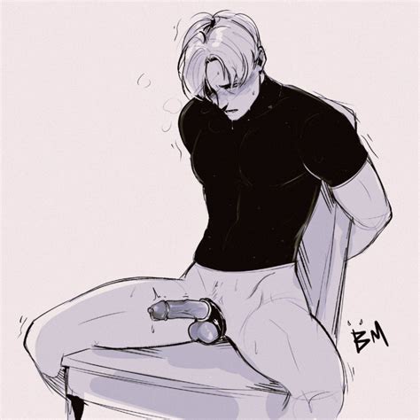 Rule 34 1boy Beckymastery Artist Bondage Bottomless Chair Chair Bondage Cock Ring Erection