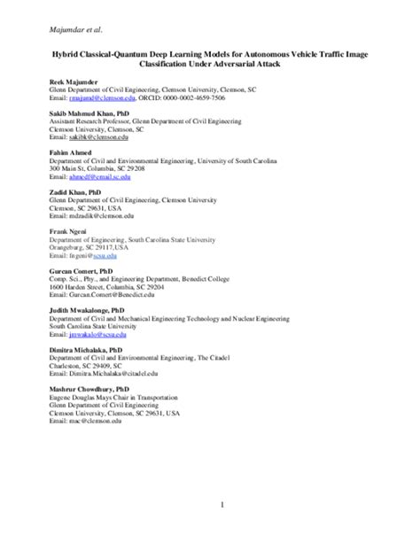 Pdf Hybrid Classical Quantum Deep Learning Models For Autonomous