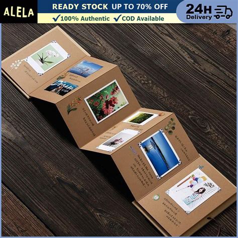 Jual Scrapbook Album Custom Foto Lipat Vintage Hitam Kraft Hardcover Buku Gambar Journal Book