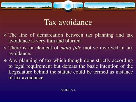 Ppt Tax Avoidance Powerpoint Presentation Free Download Id 5482983