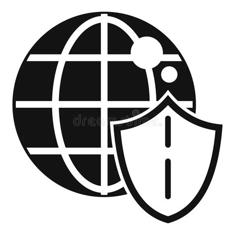 Global Secured Data Icon Simple Vector Privacy Policy Stock Vector