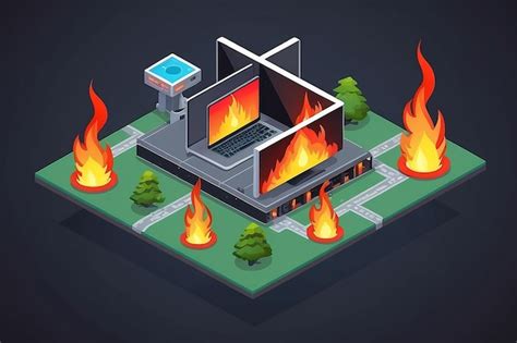 Isometric Firewall Vector Premium Ai Generated Image
