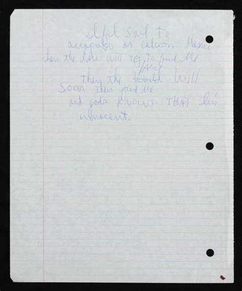 Michael Jackson Handwritten Lyrics