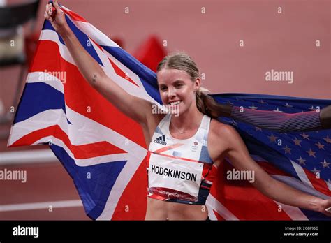 Tokyo Japan 3rd Aug 2021 Keely Hodgkinson Gbr Celebrates