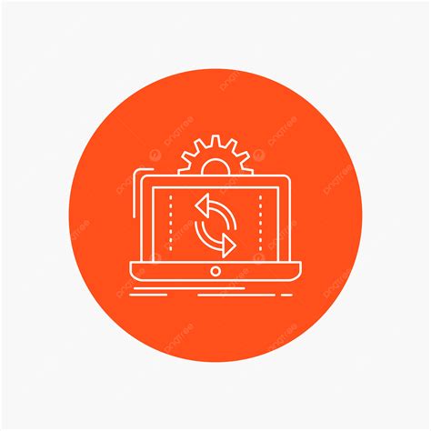 Data Processing Analysis Reporting Sync White Line Icon In C Data Icons Line Icons Analysis