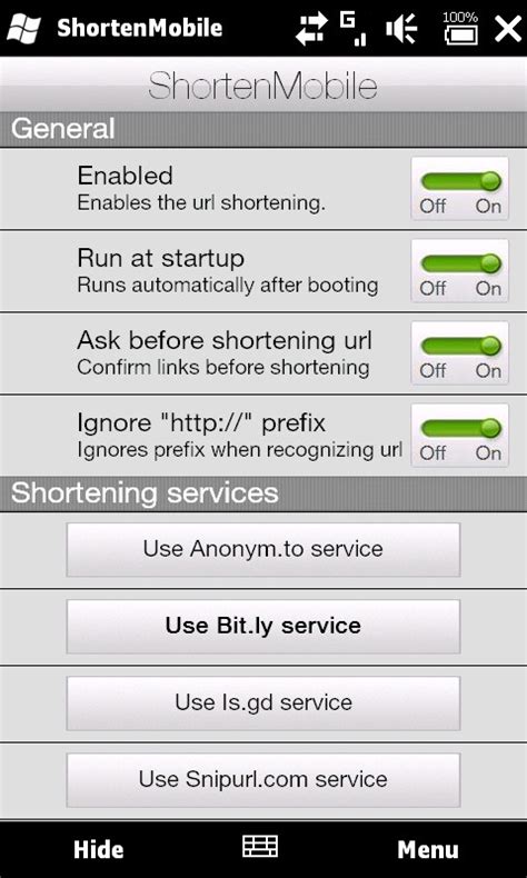 How To Automatically Shorten Links On Windows Mobile