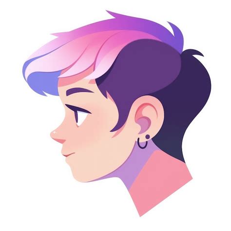 Free Photo Androgynous Avatar Of Non Binary Queer Person