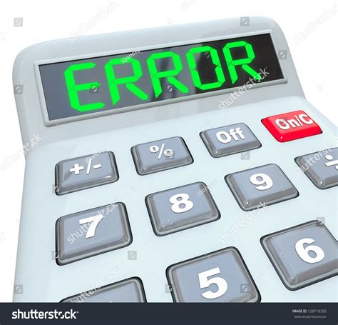 Plastic Calculator Displays Word Error Represent Stock Illustration Shutterstock