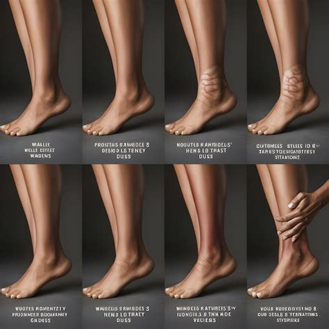 A Series Of Pictures Of A Womans Legs And Feet Premium Ai Generated Image