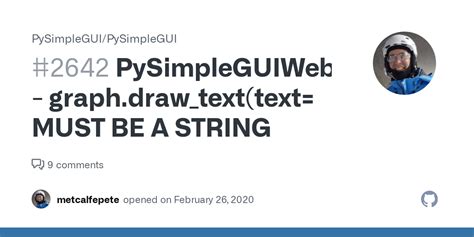 Pysimpleguiweb Graphdrawtexttext Must Be A String · Issue 2642