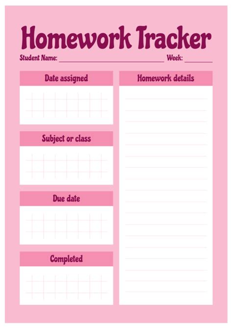 Master Assignments Using Homework Tracker System Online Planner