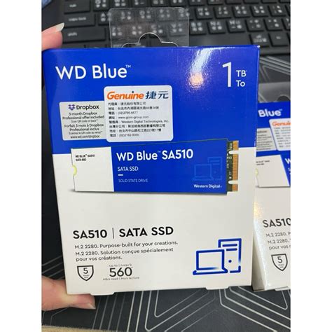 Wd 藍標 Sa510 1tb M2 2280 Sata Ssd 蝦皮購物