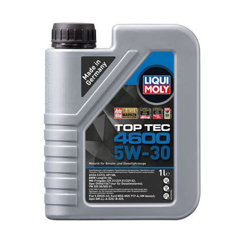 Liqui Moly 5w30 Top Tec 4600 Engine Oil 1l Vw Bmw Approved Long