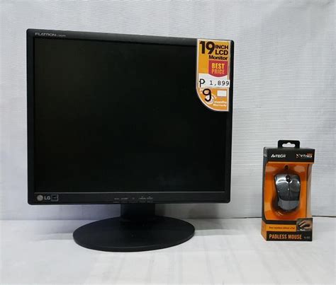 LG L PE Inch LCD Monitor With A Tech N Vtrack USB Mouse TV Home Appliances TV