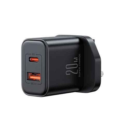 Joyroom Tcf05 20w Ac Dual Port Charger Black