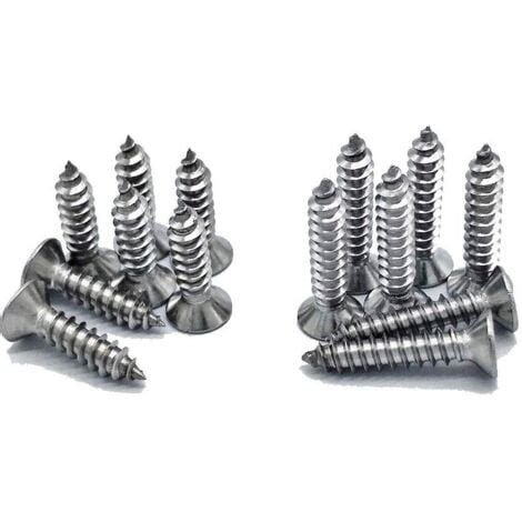 200pcs M4 Stainless Steel Self Tapping Screws Phillips Flat Head Screws