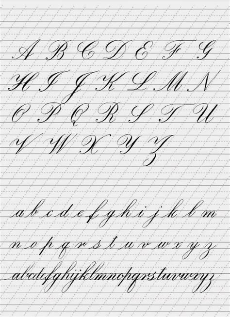 Cursive A To Z Uppercase And Lowercase Calligraphy Hand Lettering