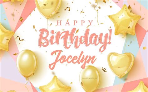 Загрузить Happy Birthday Jocelyn 4k Birthday Background With Gold