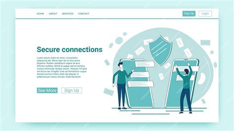 Premium Vector Secure Connections Using Antivirus Programs Secure