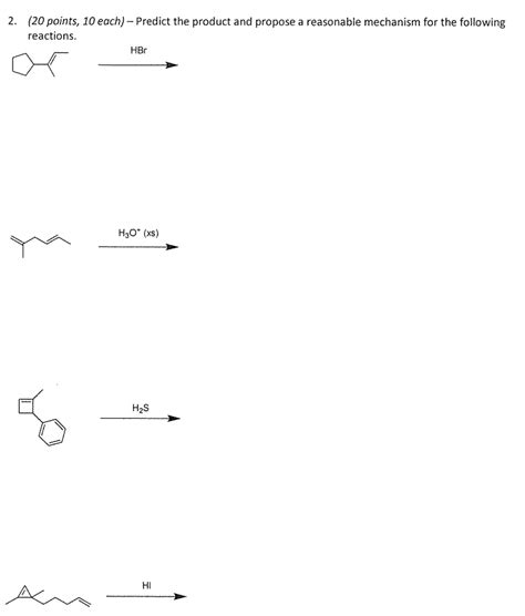 Solved 2 20 Points 10 Each Predict The Product And