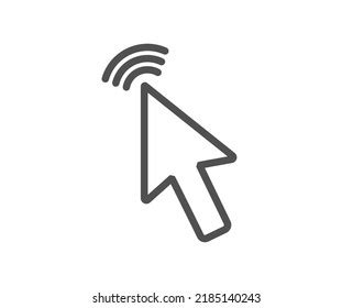 Mouse Cursor Line Icon Click Action Stock Vector Royalty Free Shutterstock