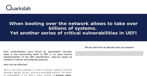 UEFI Vulnerabilities