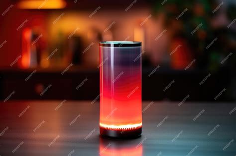 Premium Ai Image Smart Speaker Responding To Voice Commands With Visible Light Signals Created