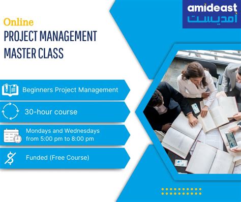 Beginners Project Management Master Class Amideast West Bank