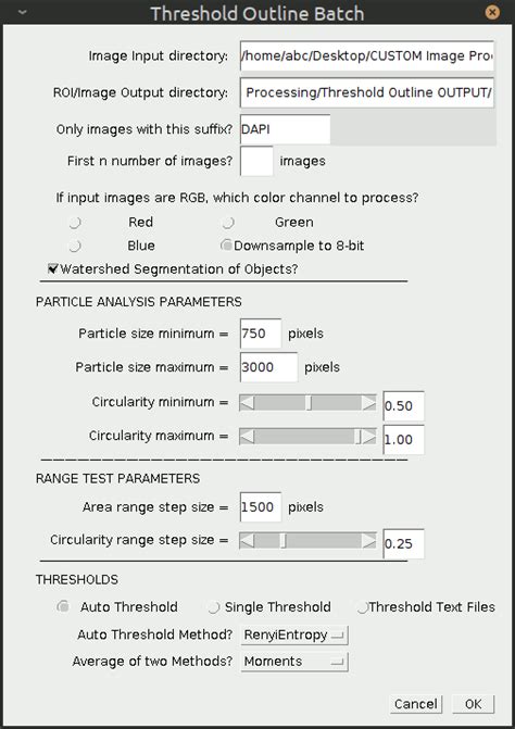 documentation for custom lab image analysis processing macros custom