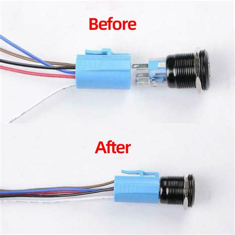 Buy Wholesale China Black Shell Led Illuminated Self Locking Push Button Switch With Cable