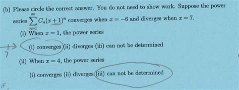 Solved B Please Circle The Correct Answer You Do Not Need Chegg Com