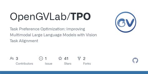 GitHub OpenGVLab TPO Task Preference Optimization Improving Multimodal Large Language Models