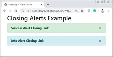 Bootstrap 4 Alerts