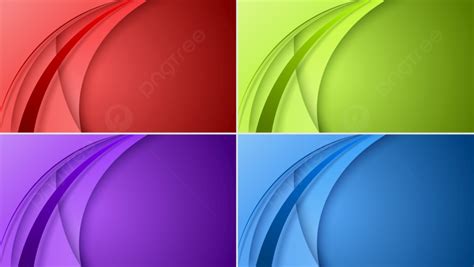Set Of Banner Design Template Abstract Curved Shapes Overlapping Layer