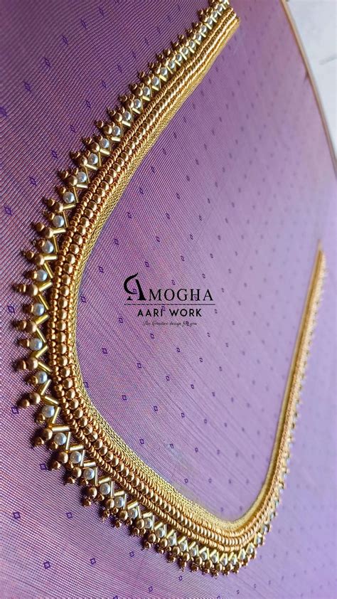 Simple Aari Work 🩷 Embroidery Neck Designs Hand Designs Hand Work