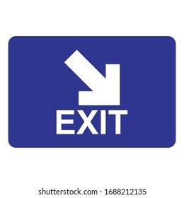 Exit Down Arrow Sign Vector Stock Vector Royalty Free Shutterstock