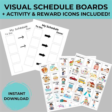 Visual Schedule Board Visual Support Daily Routine Chart Aba Autism