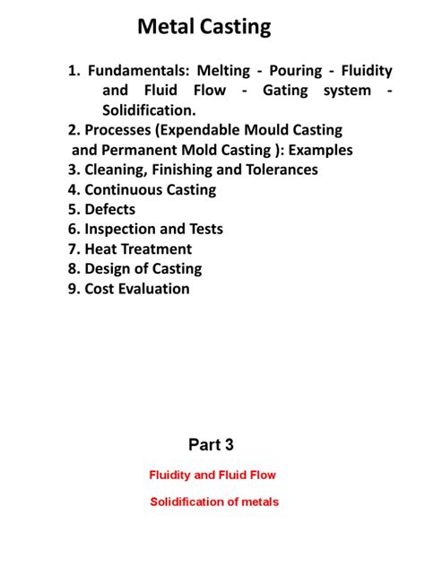 Casting Lec 22 Pdf Casting Metalworking Viscosity