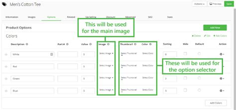 How Do I Use The Color Swatch Option Type